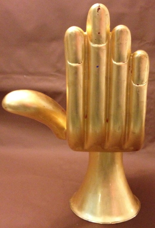 Guilded "Hand Chair by Pedro Friedeberg gold leaf on Fiberglass at 1stDibs