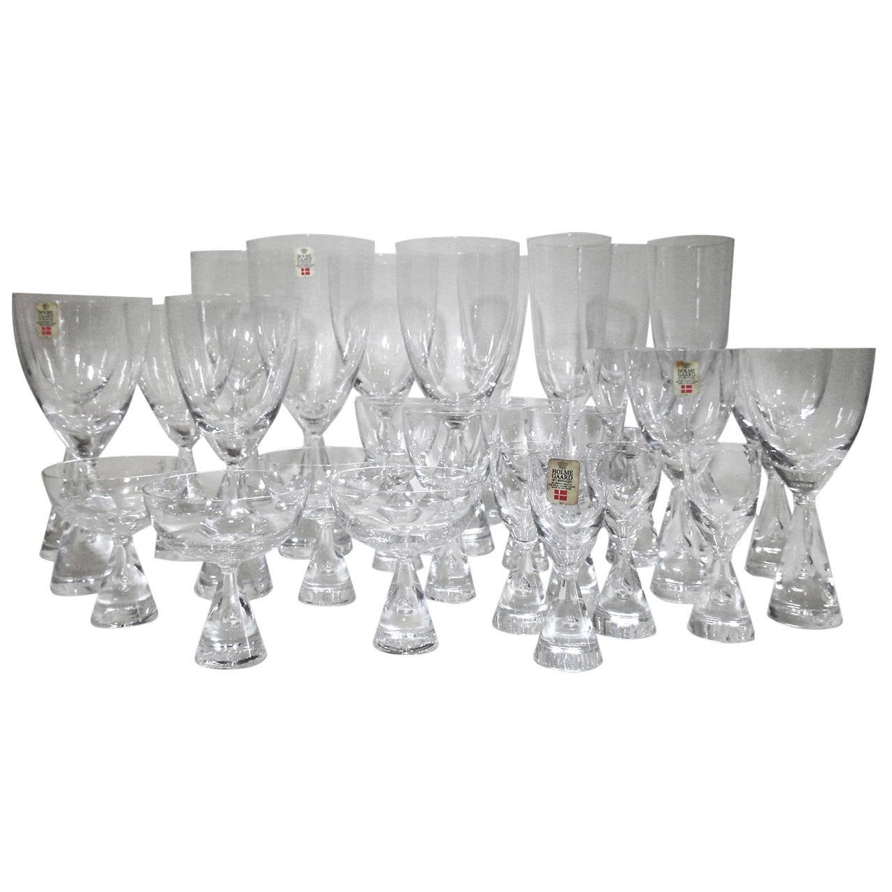 Holmegaard Glasses Princess Collection from Denmark at 1stDibs