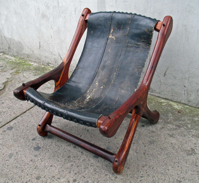 Don Shoemaker Tropical Wood Chair at 1stDibs
