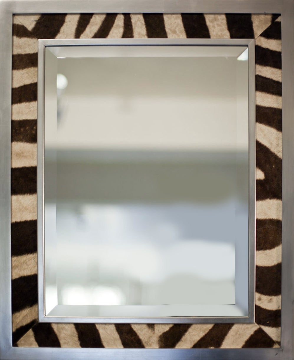 Original Zebra Skin Mirror at 1stDibs