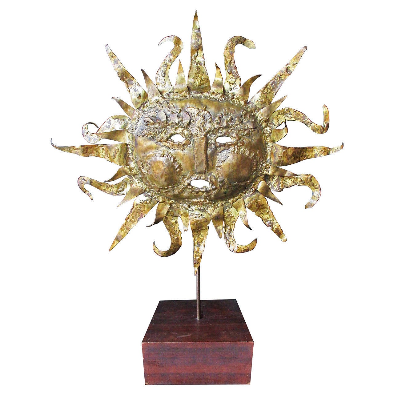 Brass Sun Sculpture Emaus Signed at 1stDibs