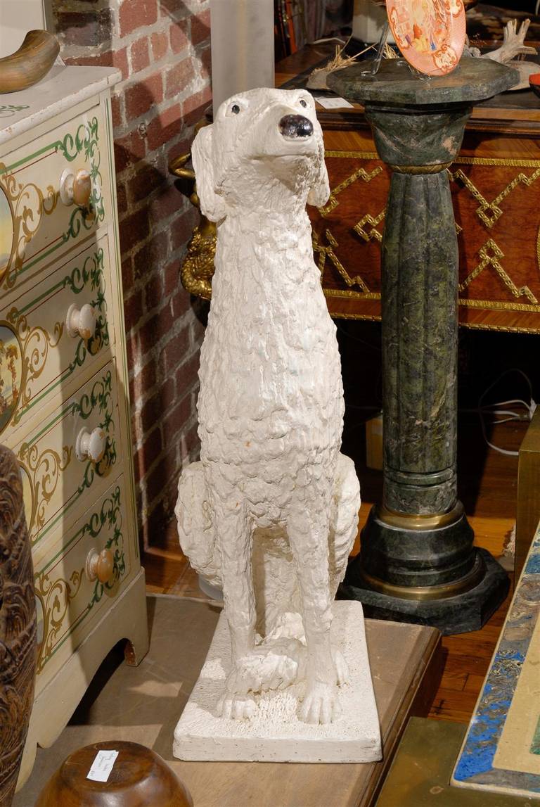 Hollywood Regency Statue of a Dog at 1stDibs