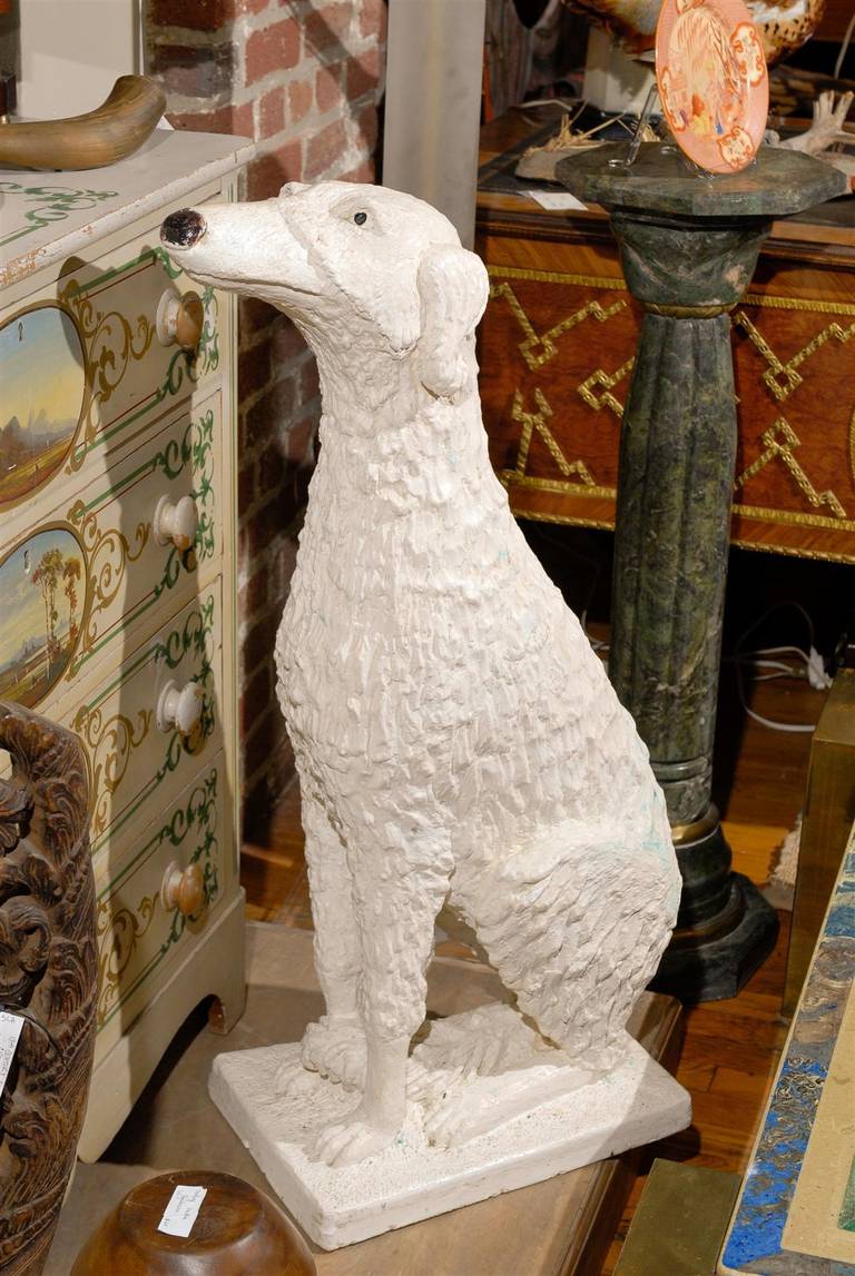 Hollywood Regency Statue of a Dog at 1stDibs