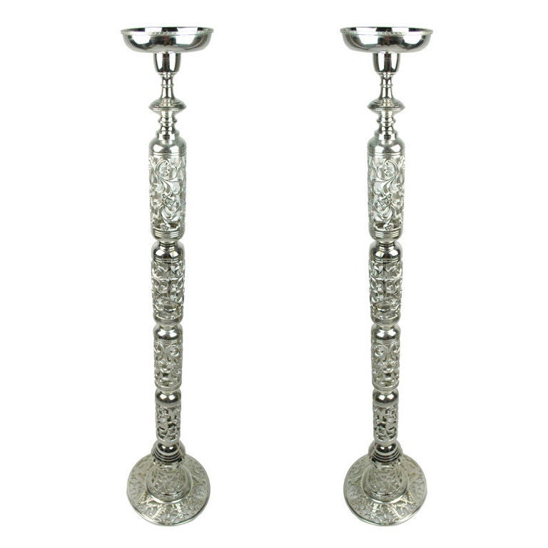 Silverplated Pricket Sticks For Sale at 1stDibs