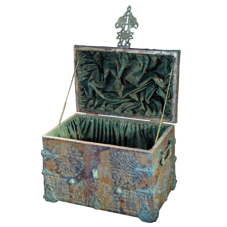 Persian Flat-Top Chest For Sale at 1stDibs