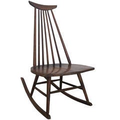 Danish Modern Mid-Century Rocking Chair at 1stDibs