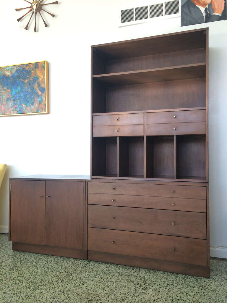 Paul McCobb Three Piece Bookshelf Storage Unit at 1stDibs