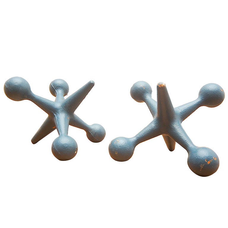 Decorative Jacks Bookends Sculpture Manner of George Nelson at 1stdibs