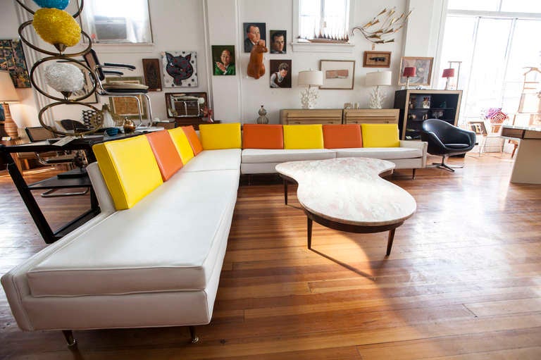 Large Mid-Century Modern Sectional Sofa at 1stDibs