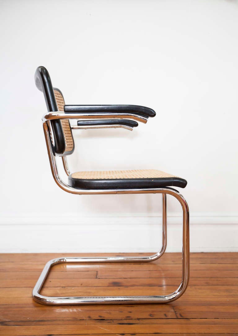 4 Cesca Arm Chairs by Marcel Breuer at 1stDibs