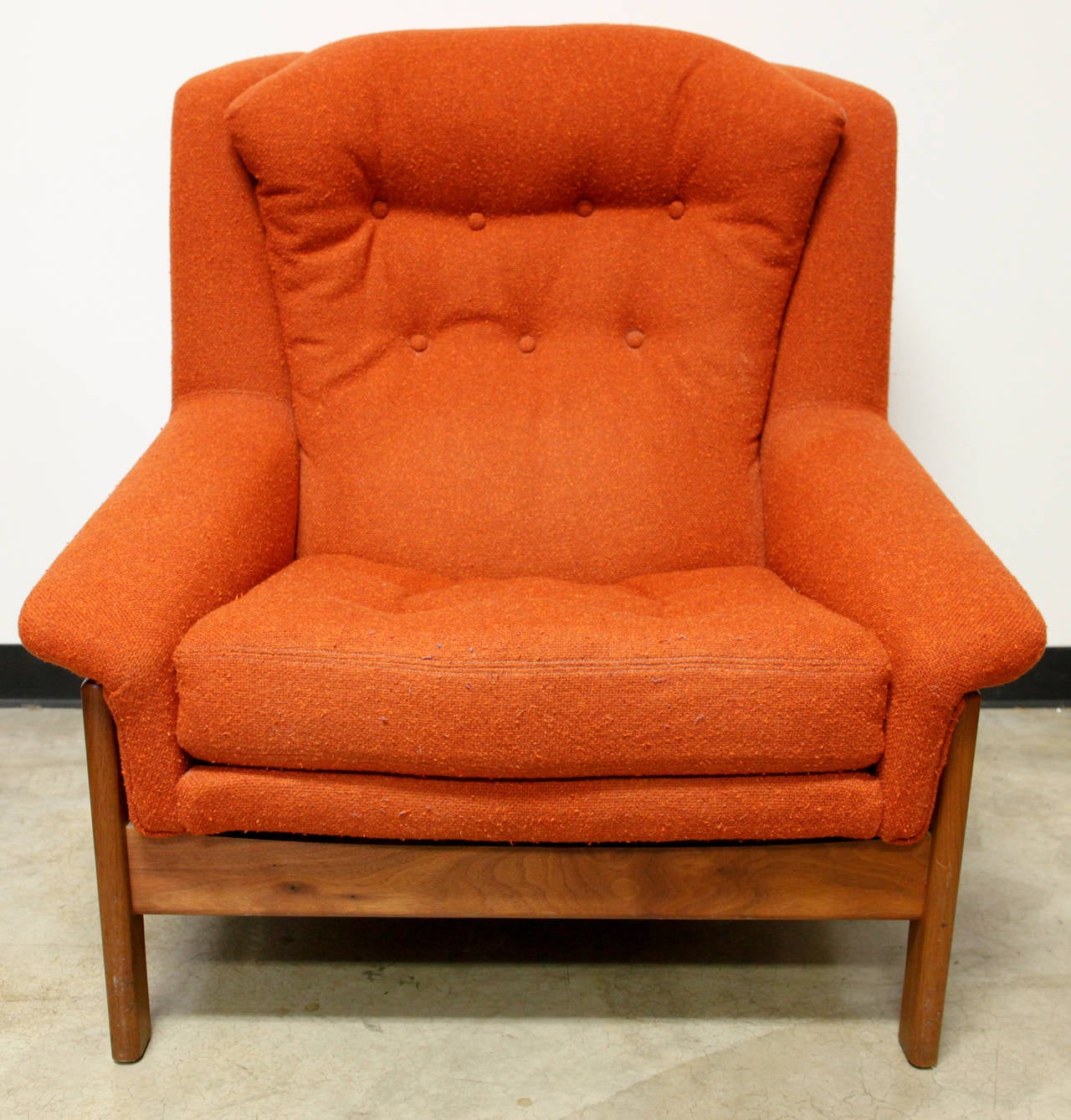 Dramatic Mid-Century Lounge Chair and Ottoman Reclining at 1stDibs