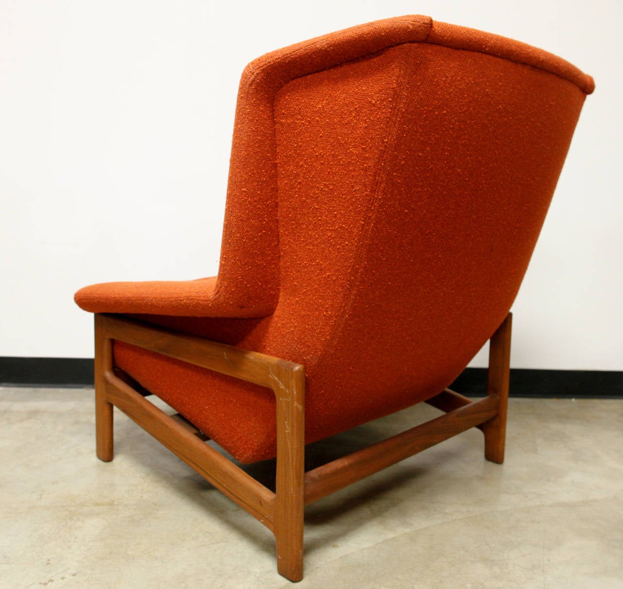 Dramatic Mid-Century Lounge Chair and Ottoman Reclining at 1stDibs