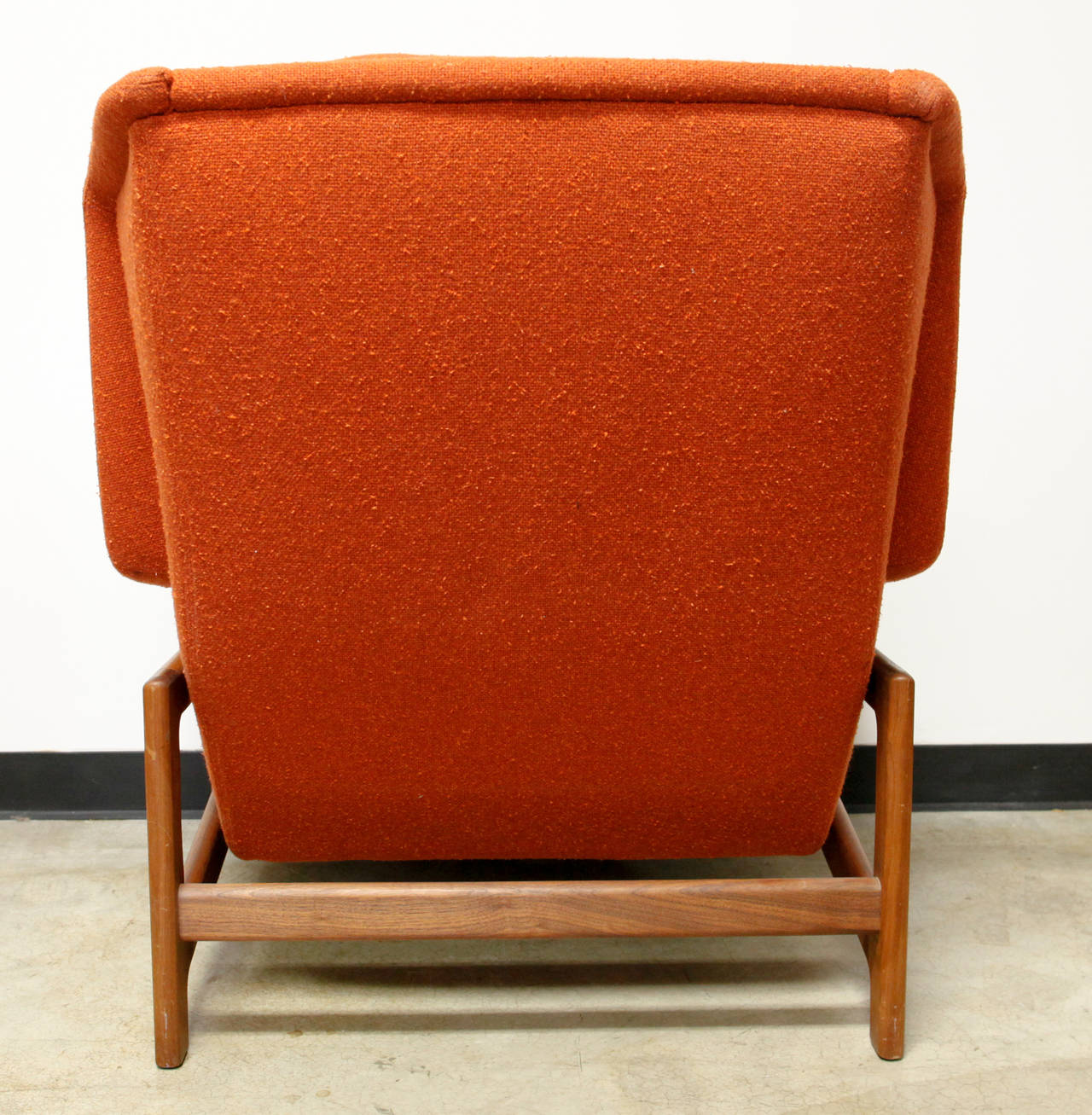 Dramatic Mid-Century Lounge Chair and Ottoman Reclining at 1stDibs
