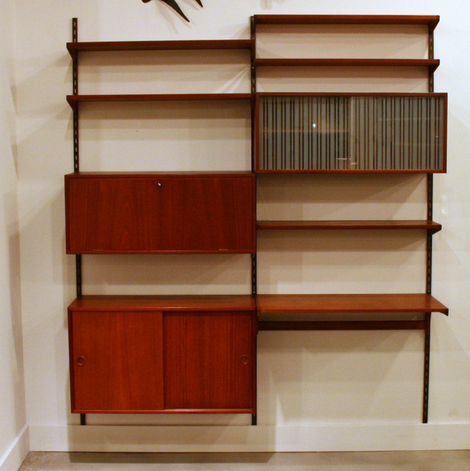 Vintage Danish Teak Wall System at 1stDibs