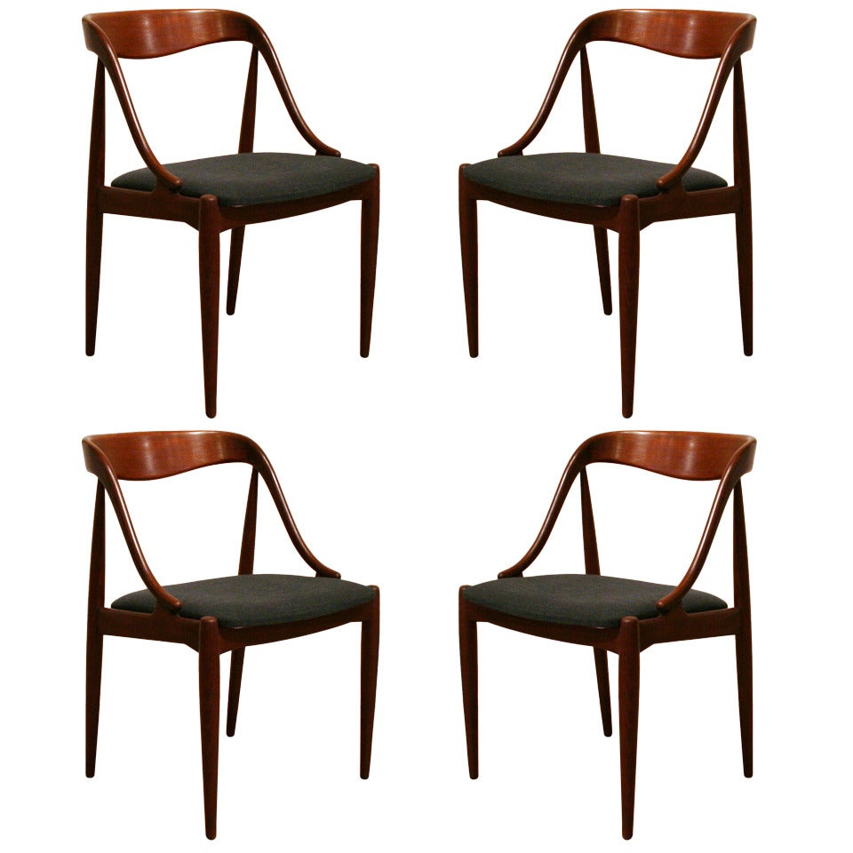 Set of 4 Vintage Teak Dining Chairs at 1stDibs