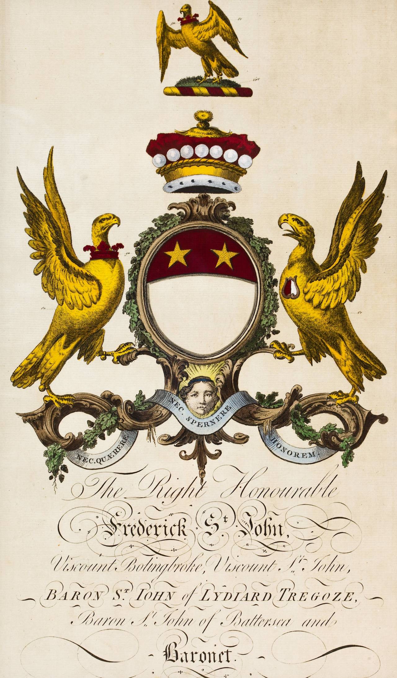 Pair of 18th C English Baron Coat of Arms Heraldry Prints at 1stDibs ...