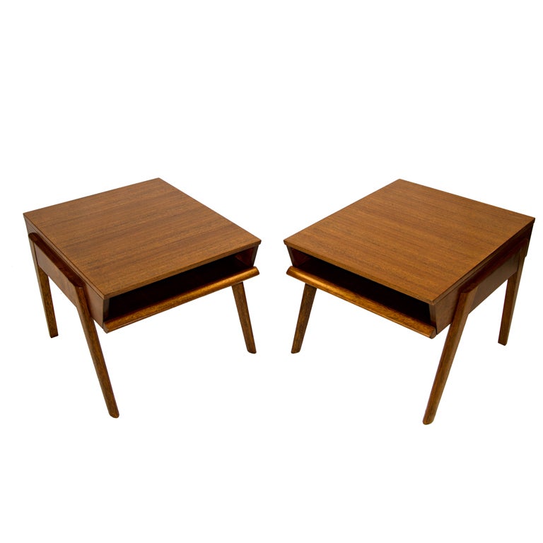 Jon Keal for Brown Saltman Mid Century Pair of End Tables at 1stDibs