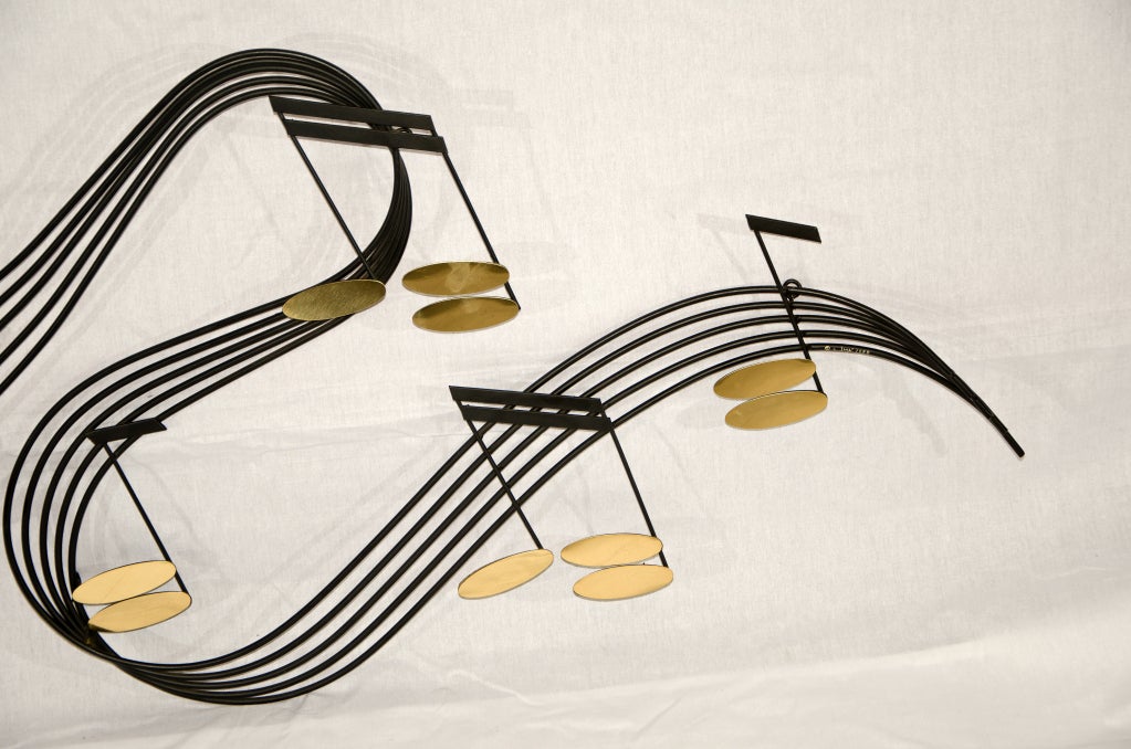 Metal Wall Sculpture "Rhapsody" by C. Jere at 1stdibs