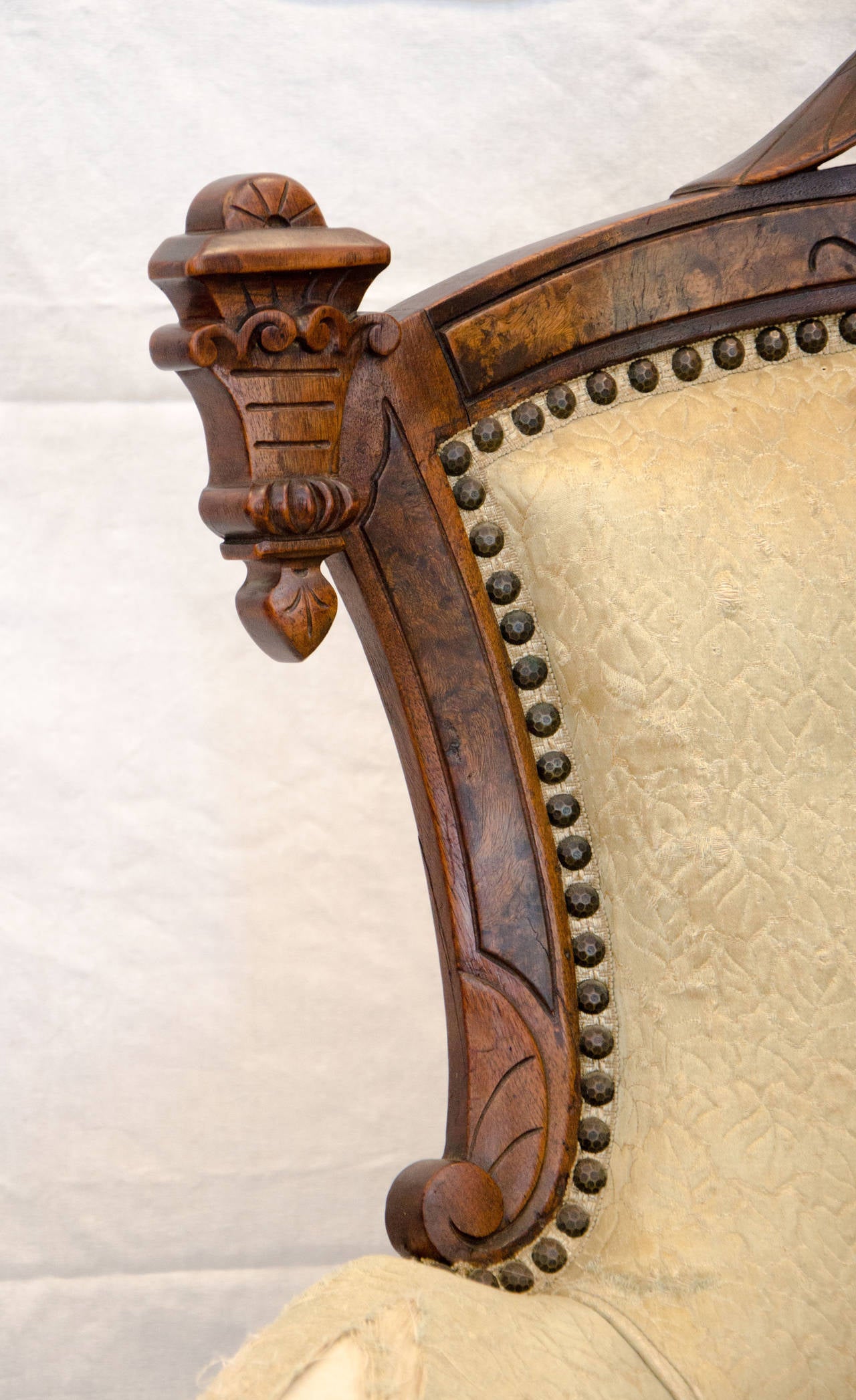 American Walnut Victorian Parlor Chair at 1stDibs | victorian parlor ...