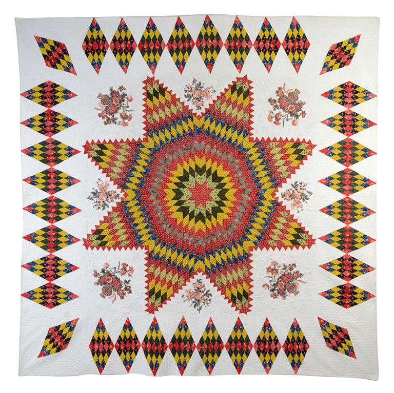 Mathematical Star Quilt at 1stDibs