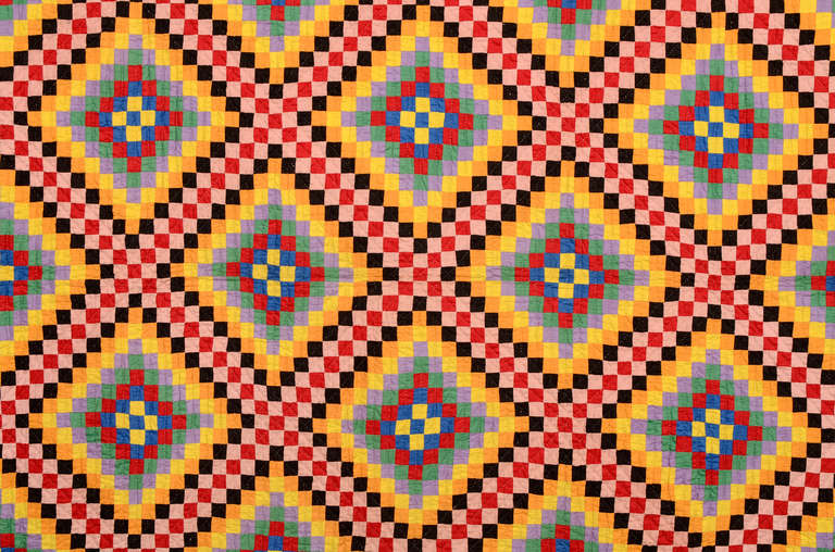 Philadelphia Pavement Postage Stamp Quilt at 1stDibs
