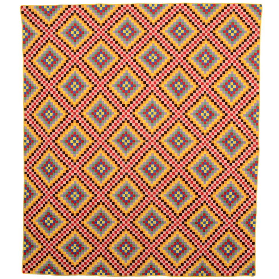 Philadelphia Pavement Postage Stamp Quilt at 1stDibs