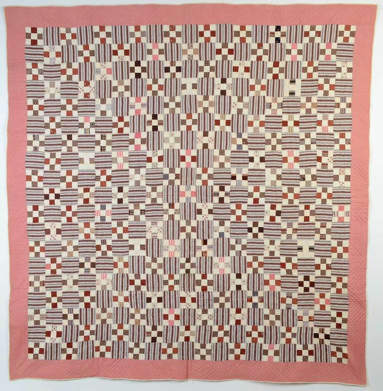 Nine Patch Quilt at 1stDibs