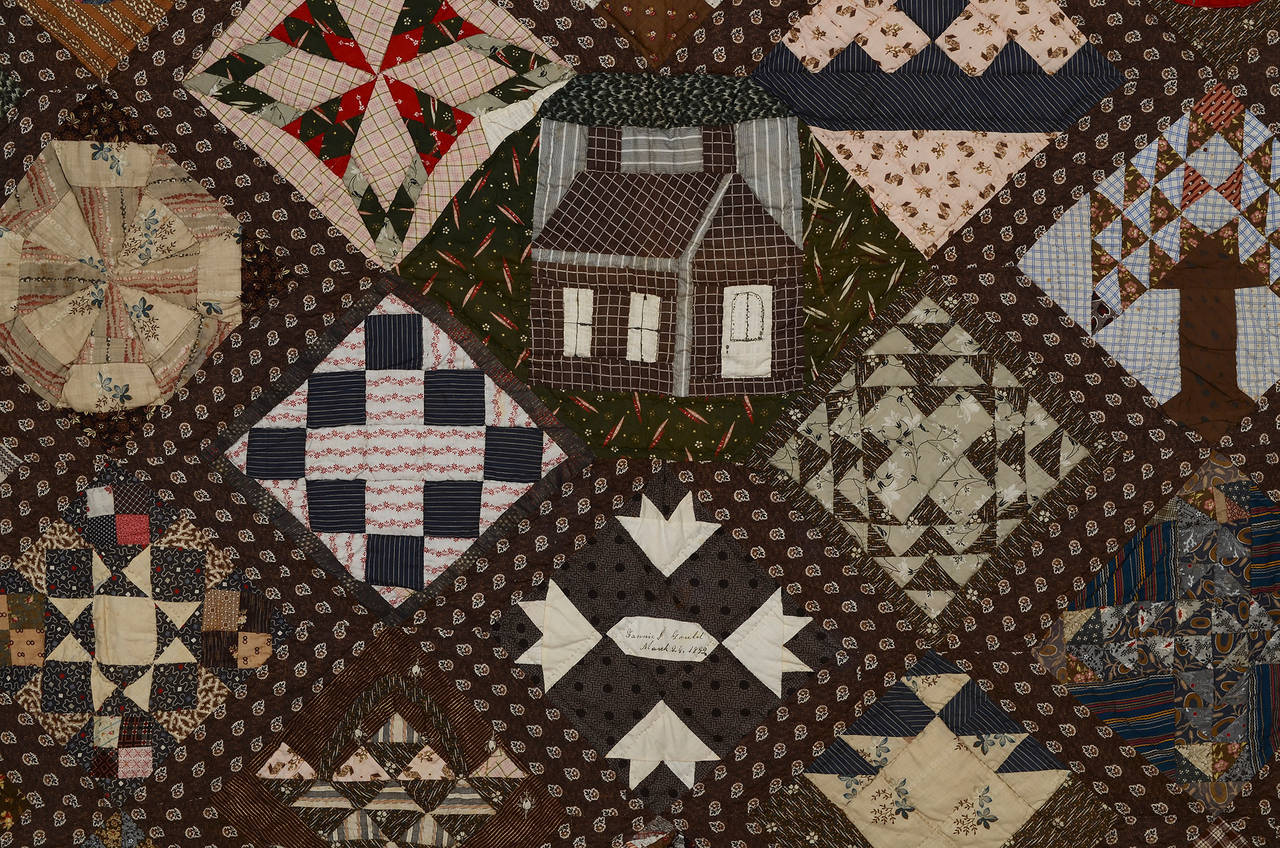 New England Sampler Quilt Dated 1891 at 1stDibs | new england quilts ...