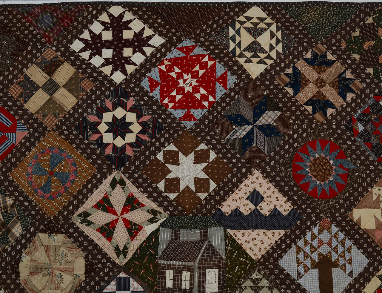 New England Sampler Quilt Dated 1891 at 1stDibs | new england quilts ...