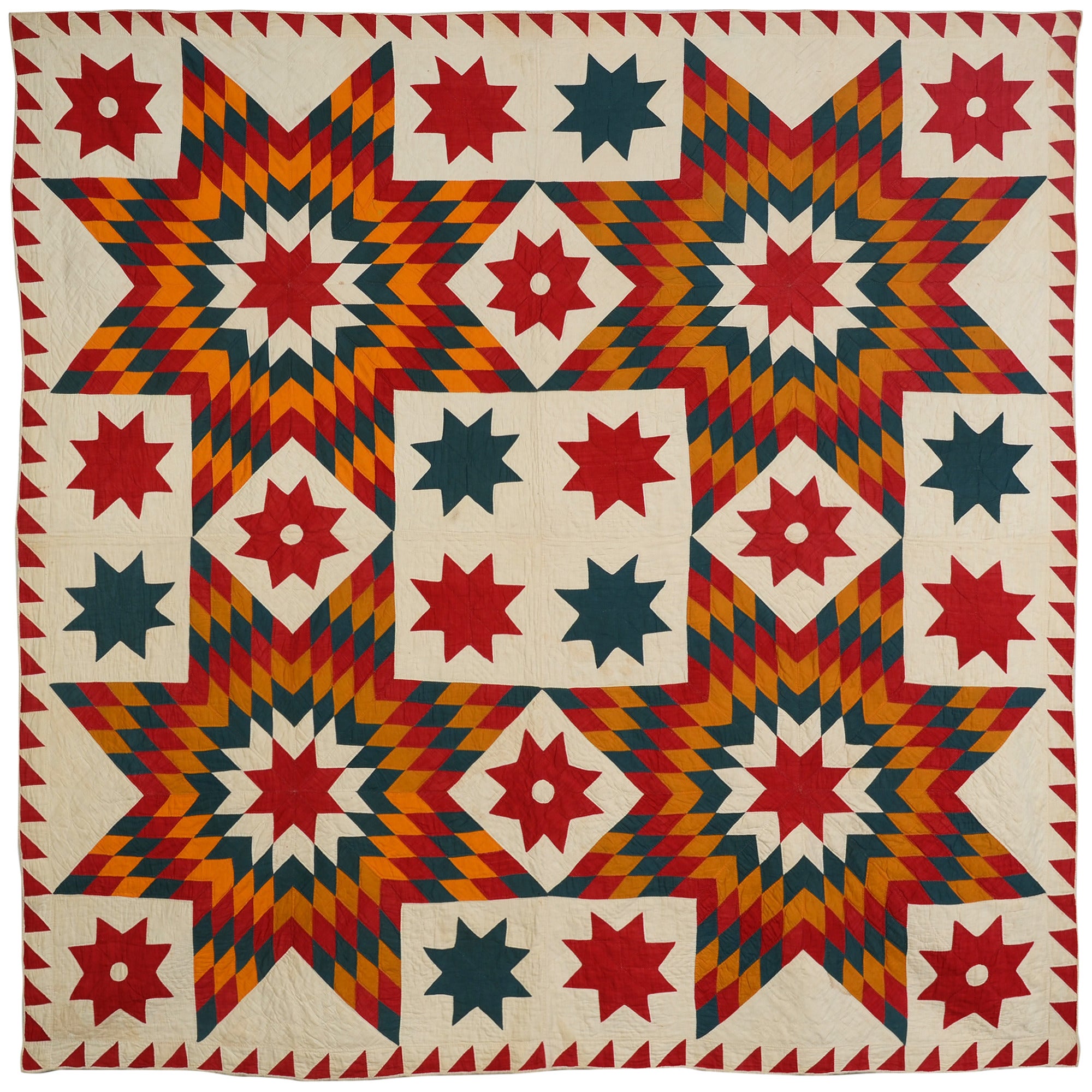 Touching Stars Quilt at 1stDibs
