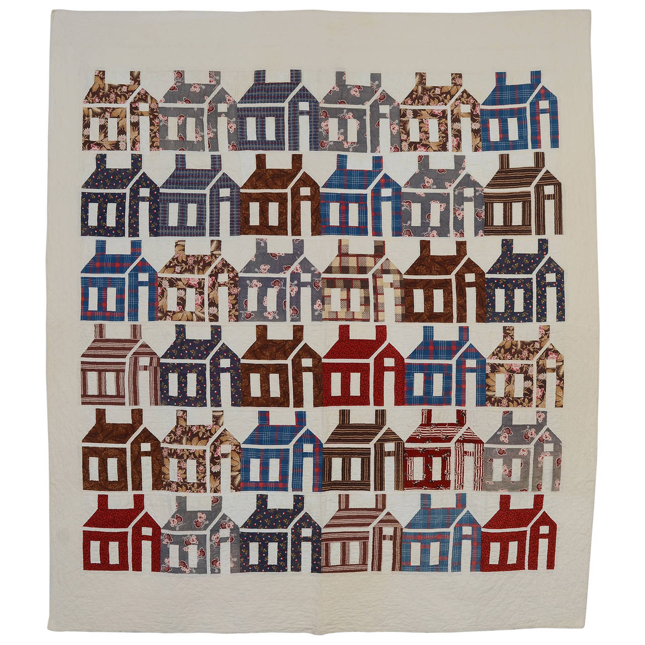 Schoolhouse Quilt at 1stDibs | schoolhouse quilts, school house quilts