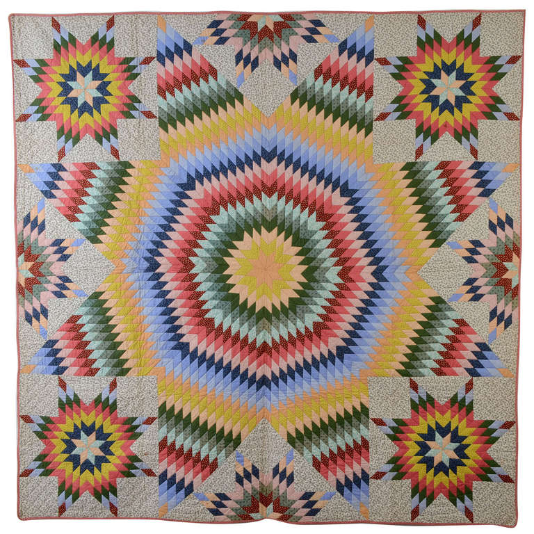 Star of bethlehem Quilt at 1stDibs