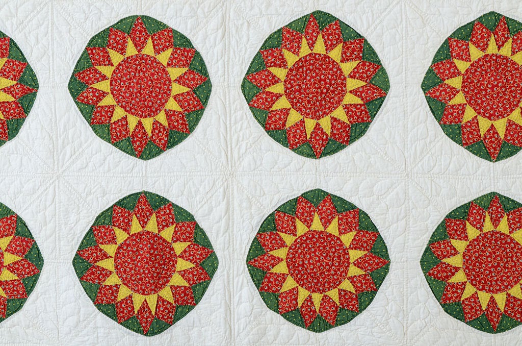 Rising Suns Quilt at 1stDibs