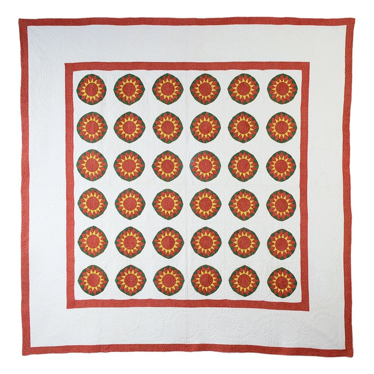 Rising Suns Quilt at 1stDibs