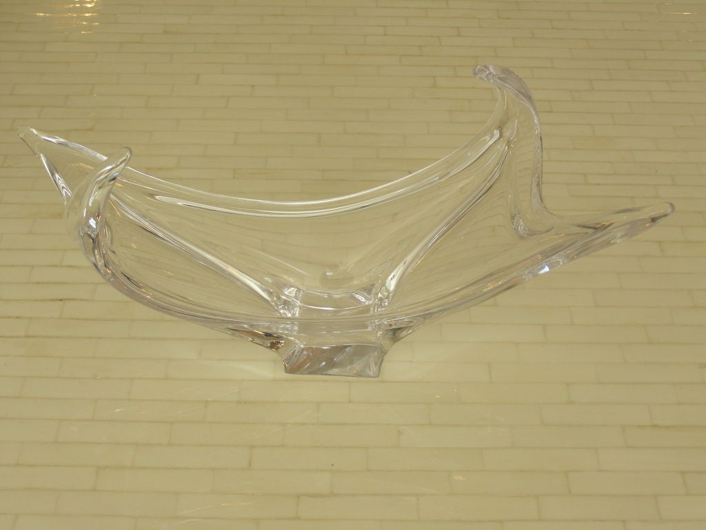 Cofrac Art Verrier Flared Crystal Dish At 1stdibs Cofrac Art Verrier History Cofrac Crystal