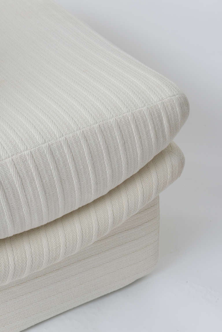 Pair of Curved Plinth Lounge Chairs at 1stDibs