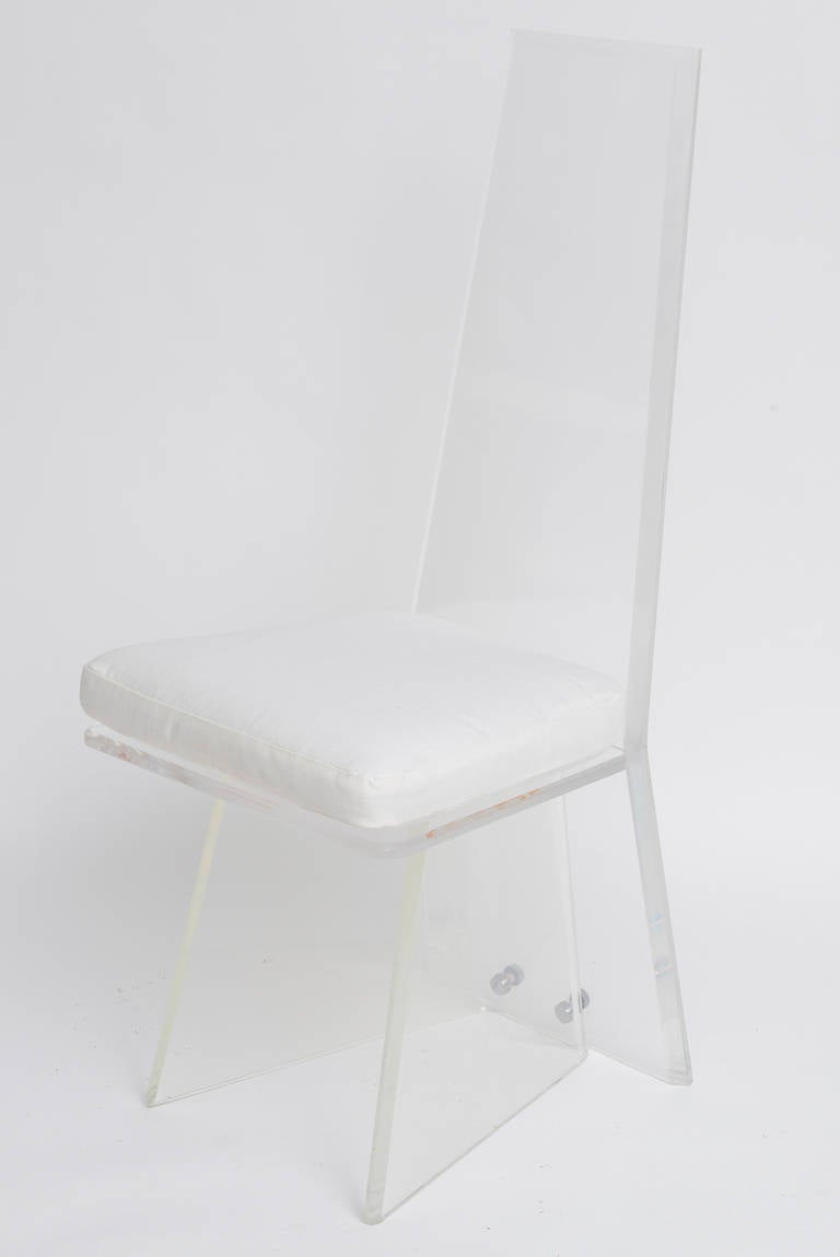 Sculptural Lucite Chairs, Set of Four at 1stDibs
