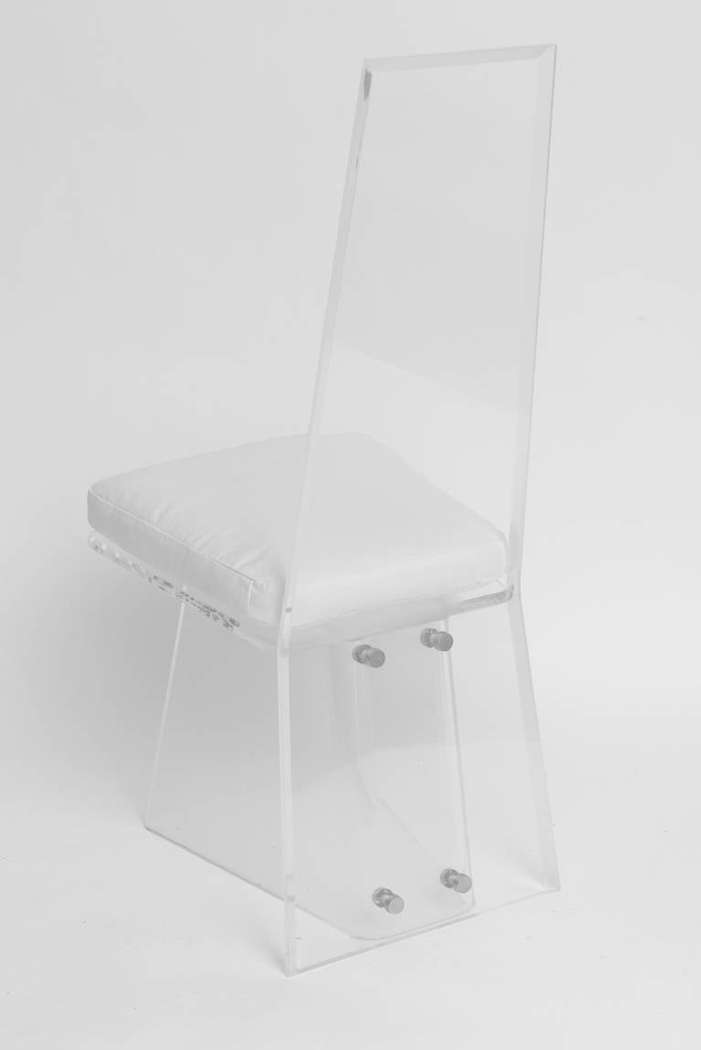 Sculptural Lucite Chairs, Set of Four at 1stDibs