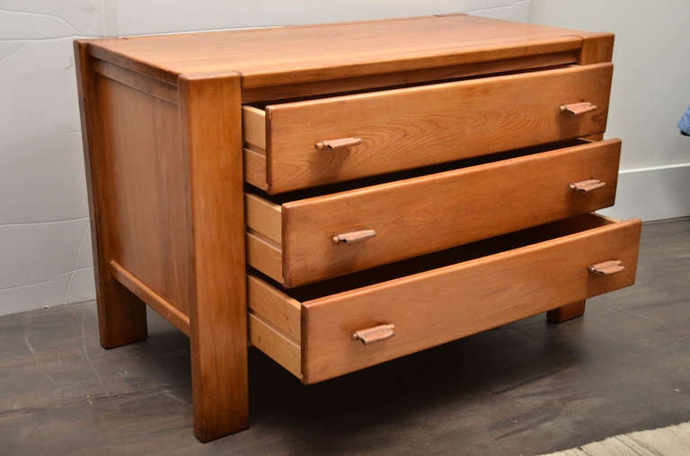Chest of Drawers with Leather Pulls at 1stDibs
