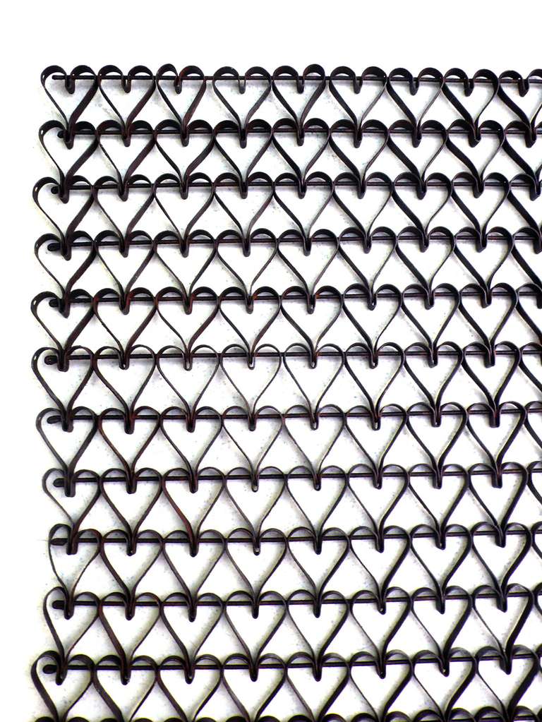 Unusual American Folk Art Iron Rug With Hearts. at 1stDibs