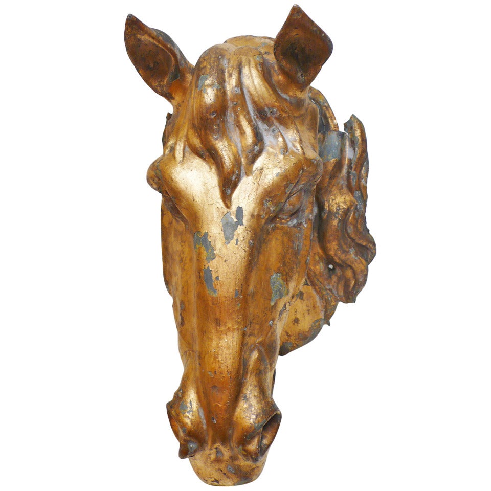 Sign from a Butcher Depicting a Horse Head For Sale at 1stDibs