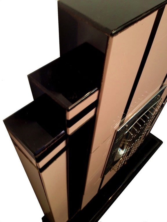 An opaline Deco heater, emulating a fireplace. Miami, 1930 ca. For Sale ...