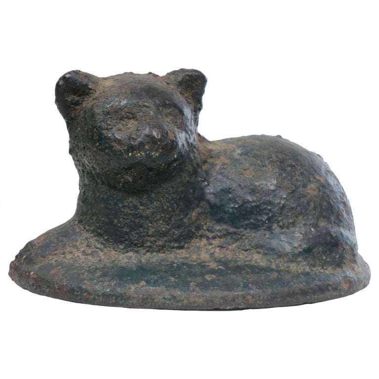 19th C. Iron Cat Paperweight at 1stDibs