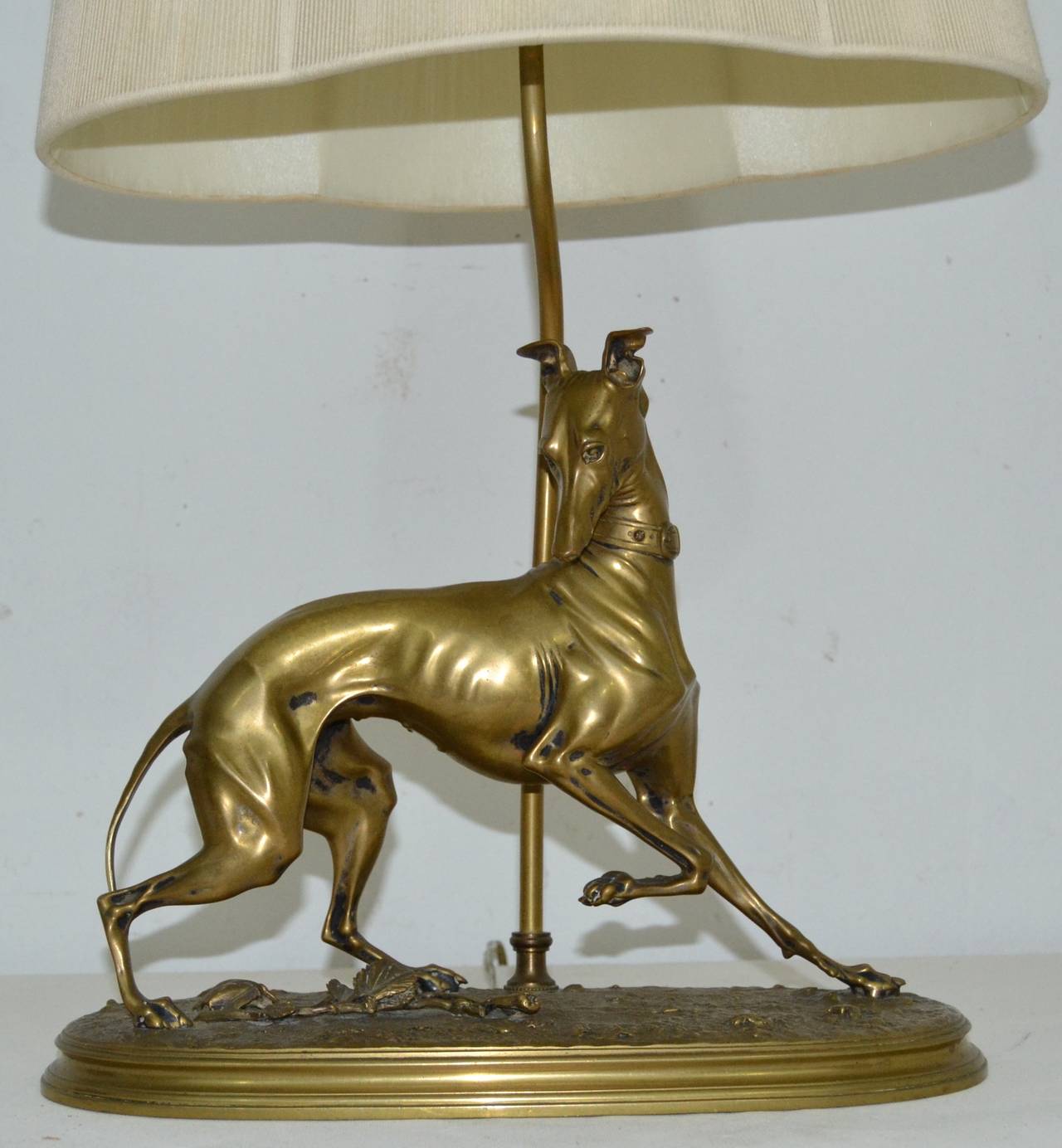 Brass Italian Greyhound Lamp For Sale at 1stDibs