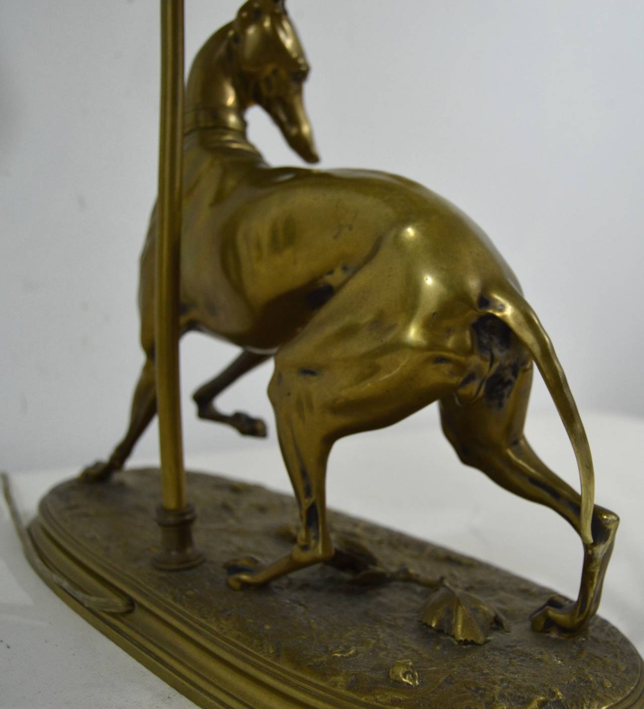 Brass Italian Greyhound Lamp For Sale at 1stDibs