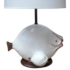 Ceramic Fish Lamp at 1stDibs