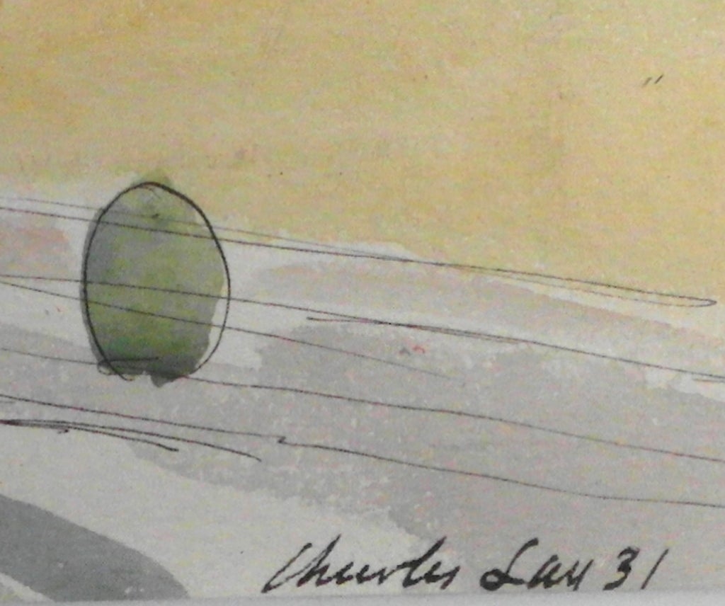 Charles Downing Lay Watercolor Landscape For Sale at 1stDibs