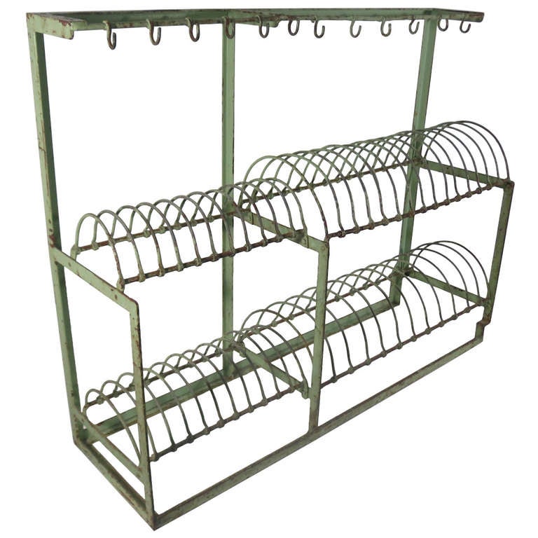 Primitive Iron Dish Rack at 1stDibs