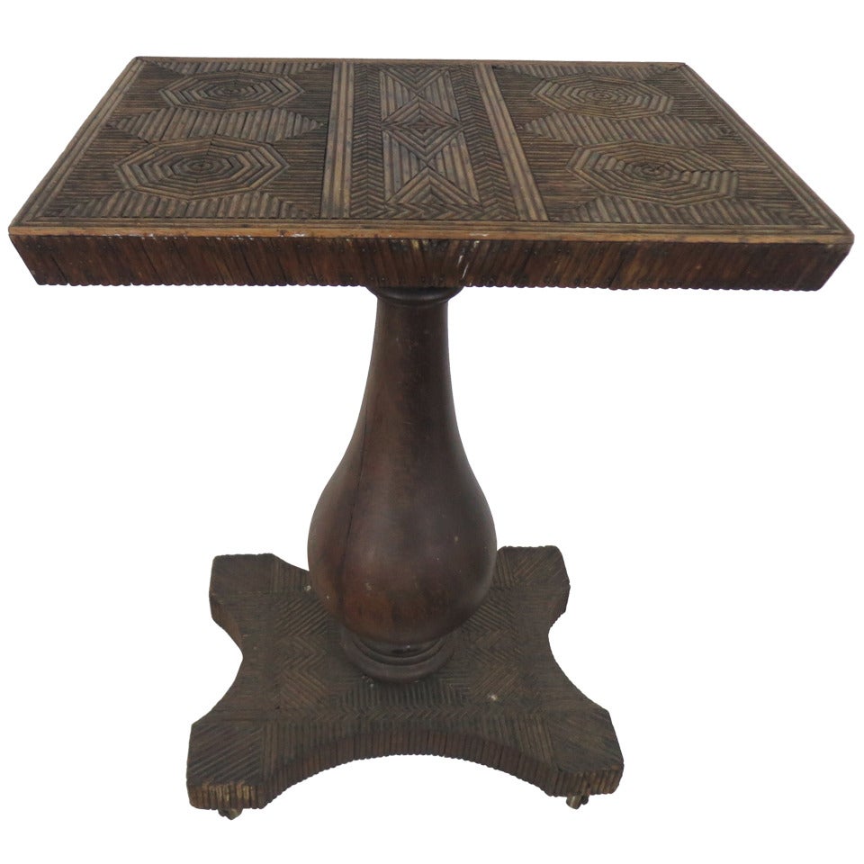 Adirondack Twig Mosaic Side Table at 1stDibs