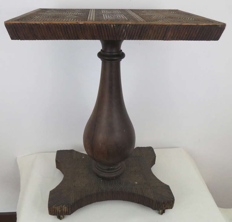 Adirondack Twig Mosaic Side Table at 1stDibs
